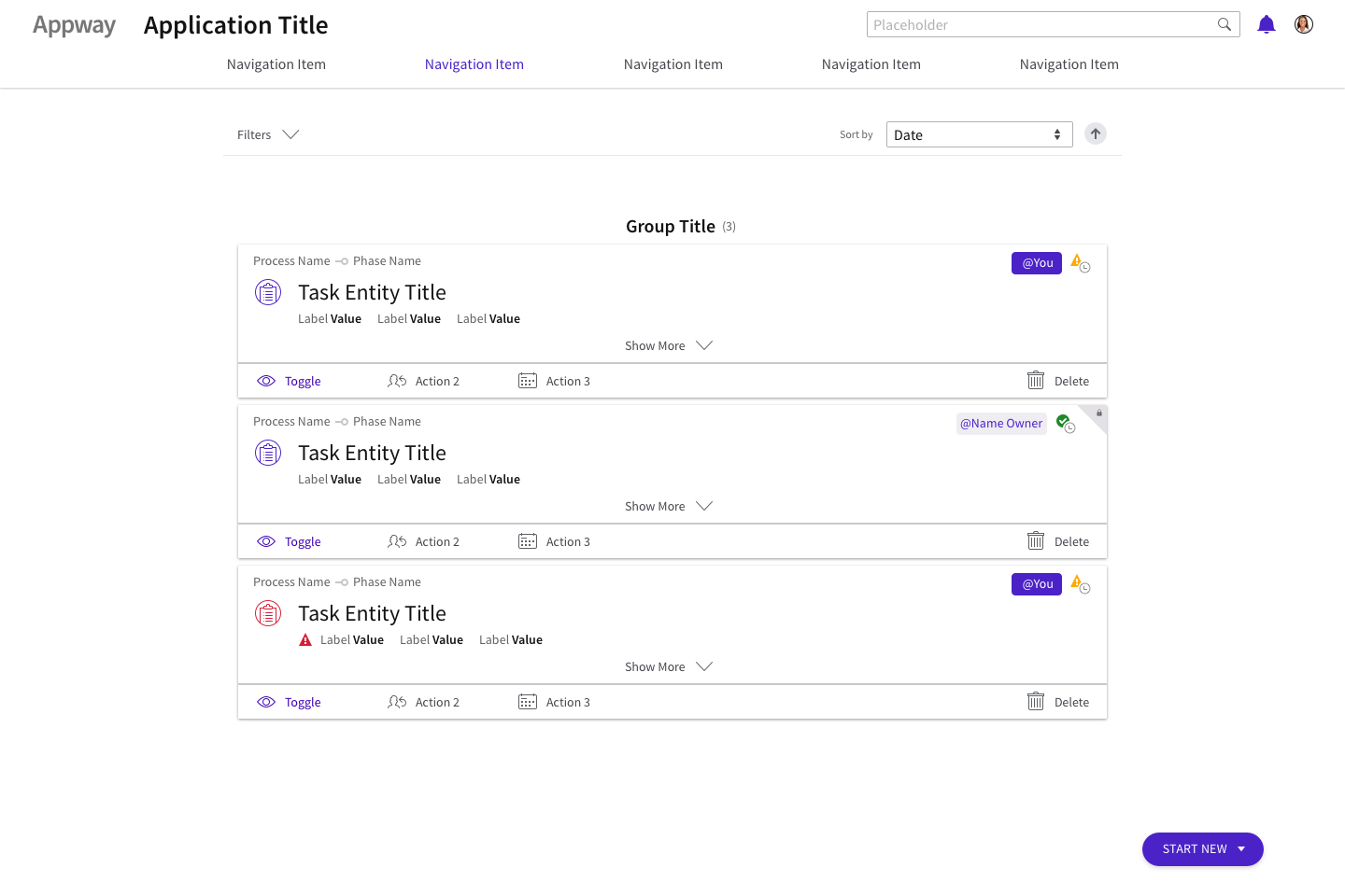 Data Display - Patterns | Appway Design System