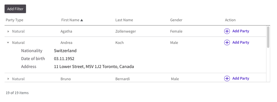 Data Display - Patterns | Appway Design System